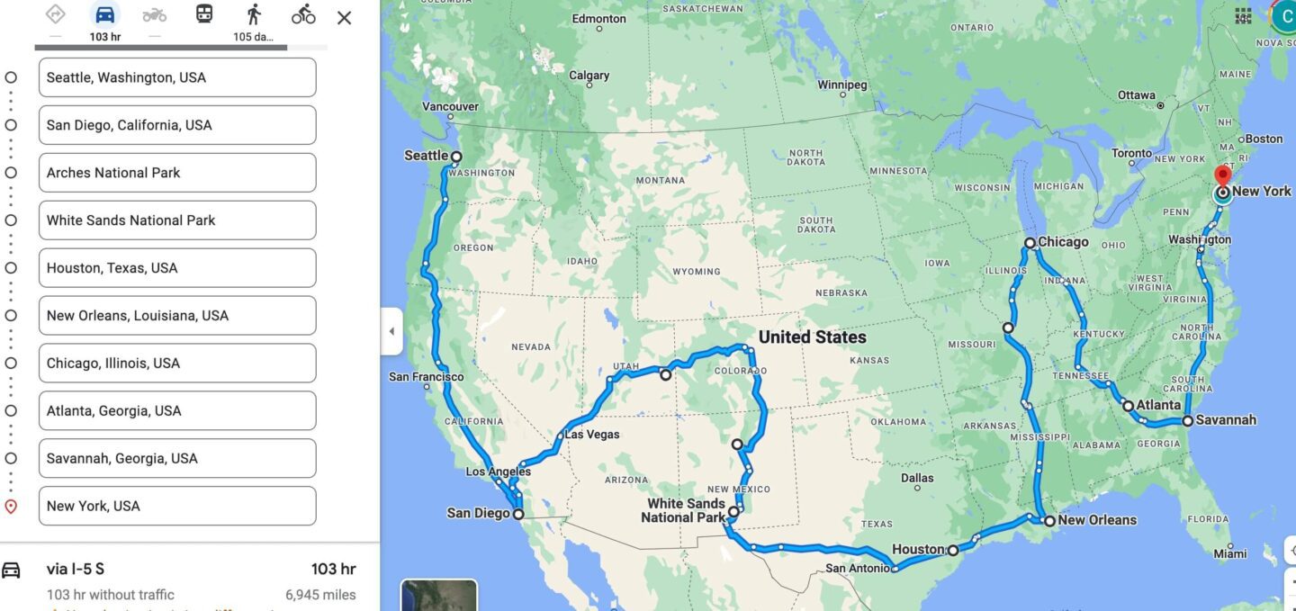 2 month road trip across the usa itinerary photos - Travelidaz.com