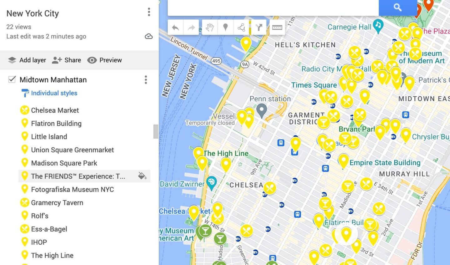 How To Plan Your New York Itinerary With Google Maps